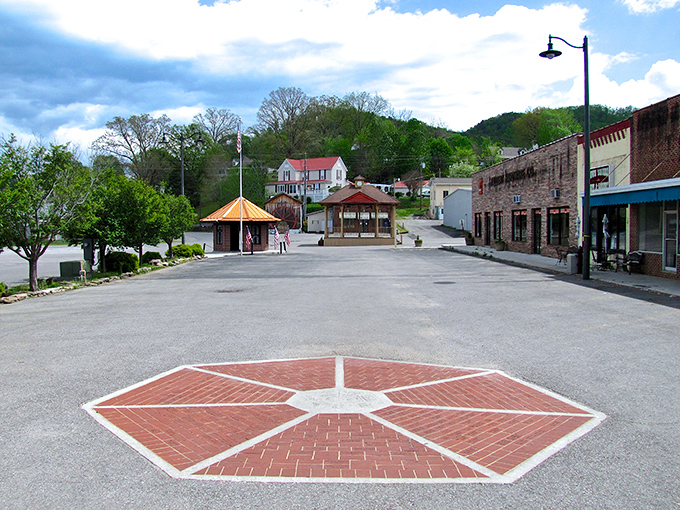 Tellico Plains' town center features this charming brick design &ndash; small details that show someone really cared about this place.