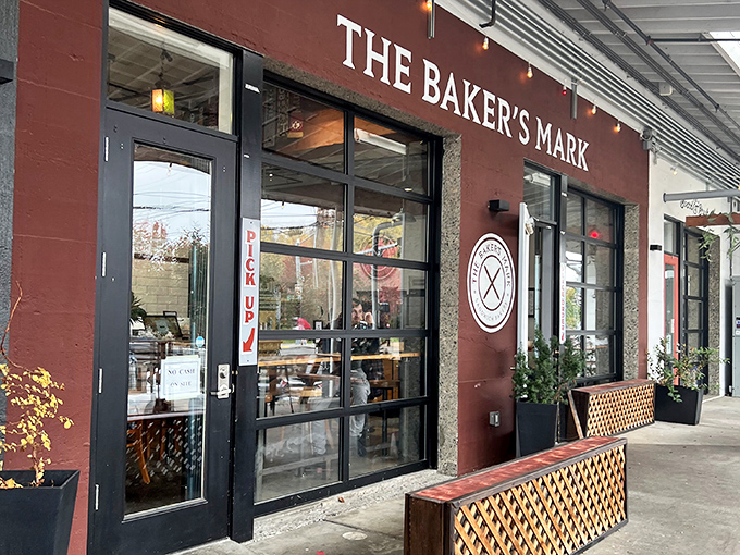 The Baker's Mark's sophisticated storefront promises sandwiches with substance&mdash;where bread isn't just a vehicle, it's the star.