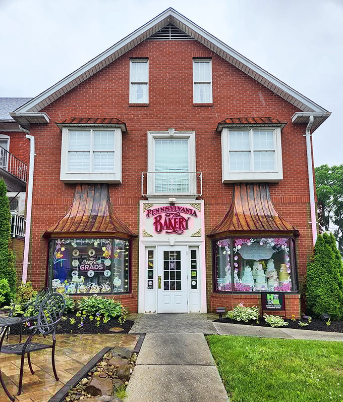 The Pennsylvania Bakery's elegant brick facade and copper awnings aren't just pretty—they're housing some serious cake-decorating wizardry.