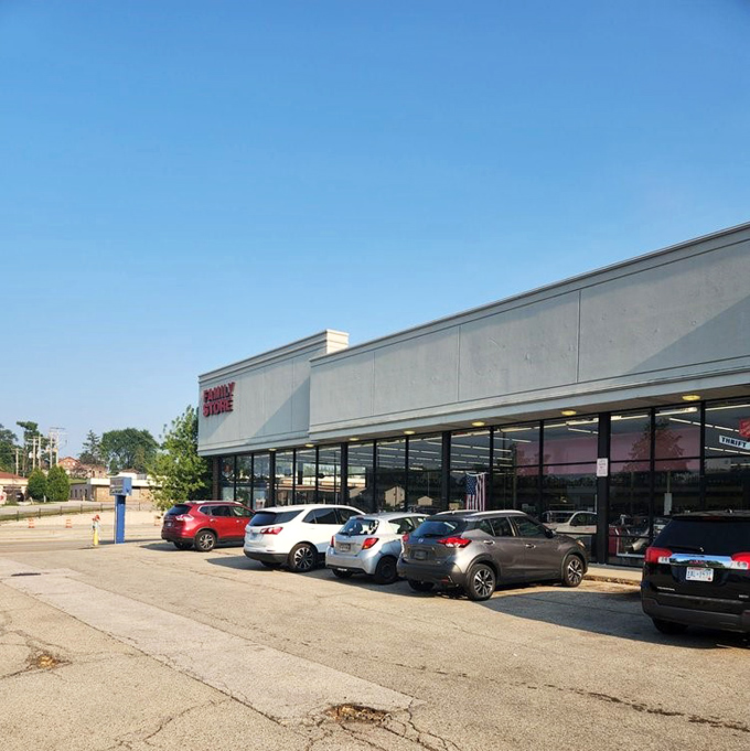 The iconic Salvation Army shield signals more than just a thrift store – it's a community institution where bargains abound.