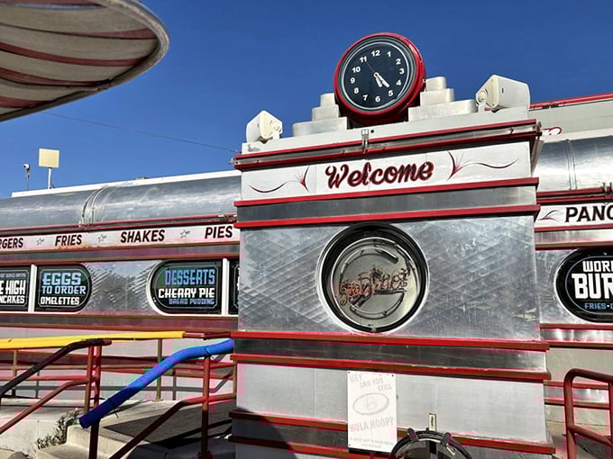 Pies, floats, and breakfast all day &ndash; this vintage diner's neon-trimmed entrance promises a delicious trip down memory lane.