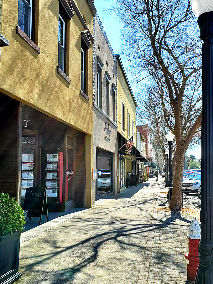 Sidewalk strolls become mini-vacations when every building has character and welcoming storefronts.