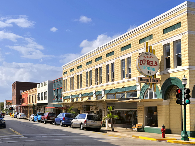 Main Street magic! Arcadia's historic buildings form a chorus line of architectural delights that would make Frank Lloyd Wright smile.