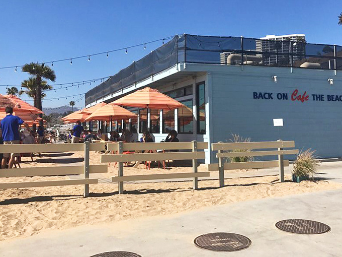 Morning coffee with your toes in the sand? This Santa Monica spot makes beach dining delightfully literal.