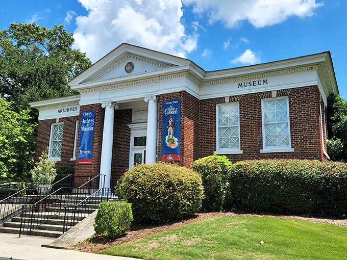This charming brick building with classical columns houses Camden's local museum. Where history lessons come wrapped in architectural elegance!