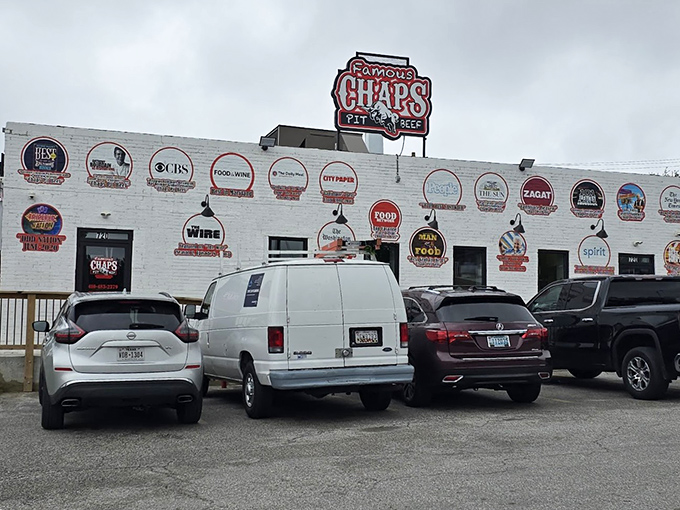 Pilgrimage-worthy pit beef awaits. The parking lot may be full, but trust me—Chaps' legendary sandwiches are worth the wait.