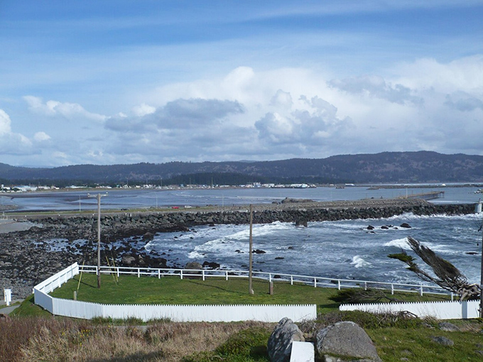 The rugged coastline near Crescent City offers dramatic ocean views that would cost millions elsewhere in California. Here, they're practically a public utility.