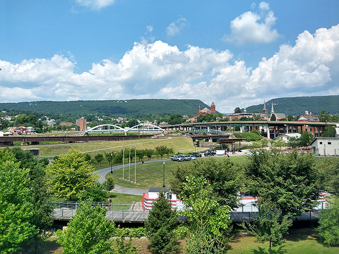 Cumberland's mountain backdrop creates a dramatic setting for everyday life—like living in a landscape painting that also has affordable groceries.