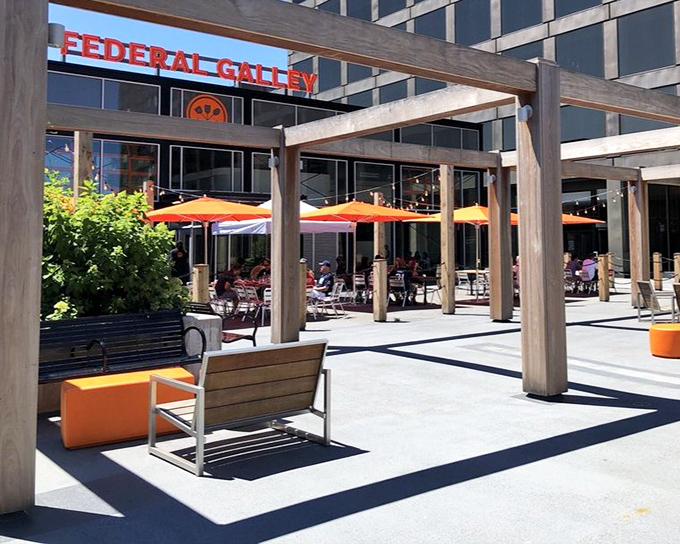 Modern meets traditional under those string lights, where BBQ's past and future find common ground.