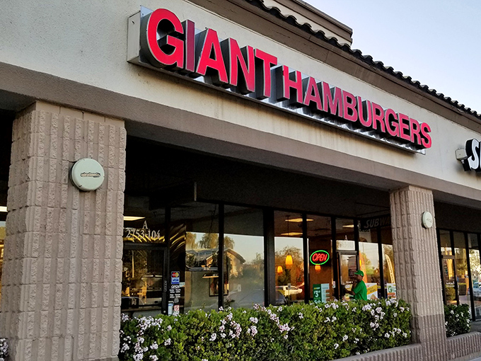 Truth in advertising at its finest. Giant Hamburgers' classic storefront has been beckoning hungry Arizonans for decades with patties of impressive proportions.