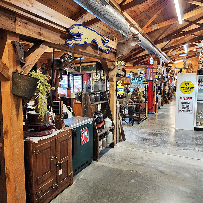 Rustic beams and treasures galore. Hocking Hills Market feels like shopping in a luxury cabin—minus the mortgage.