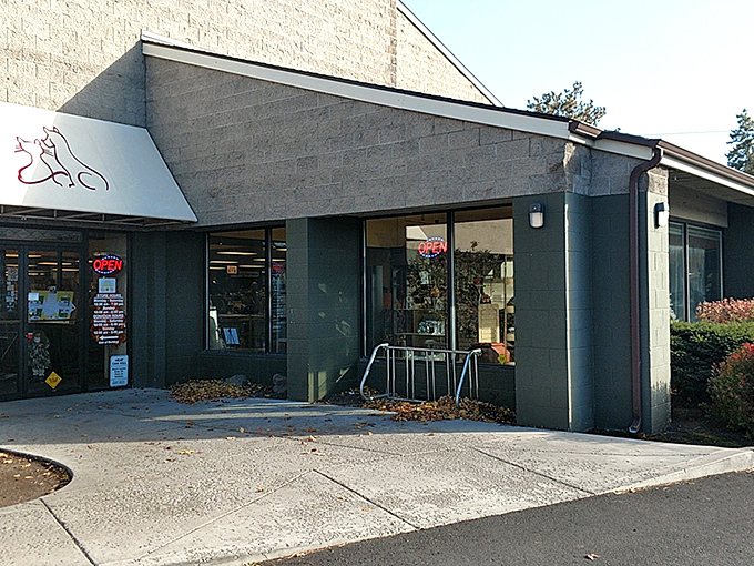 Behind this unassuming entrance lies a treasure trove where every purchase helps animals in need.