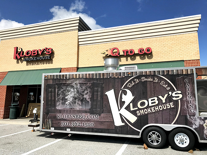 Their mobile smoker means Kloby's can bring the barbecue party to you. The smoke follows wherever they go!