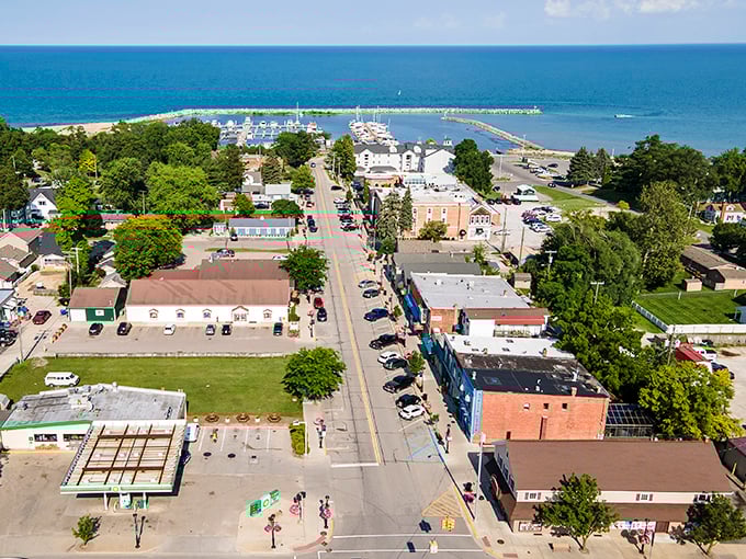 The Lexington harbor stretches toward Lake Huron like a welcoming hand. Boats bob patiently, waiting for their humans to finish shopping downtown.