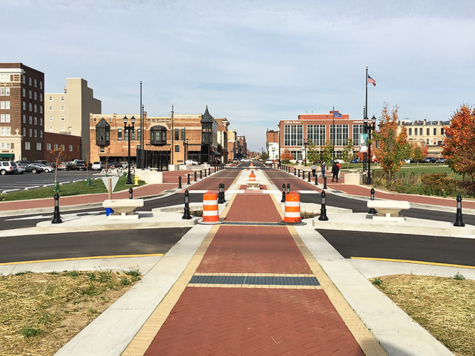 Downtown Muncie offers the perfect mix of small-city amenities without big-city prices. That brick-paved street leads straight to retirement contentment!
