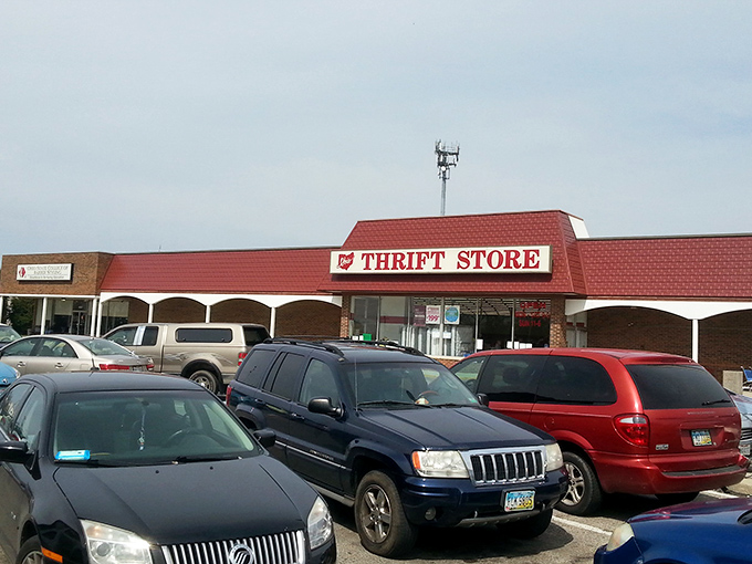 When cars fill every parking space, you know the deals inside are worth the drive.