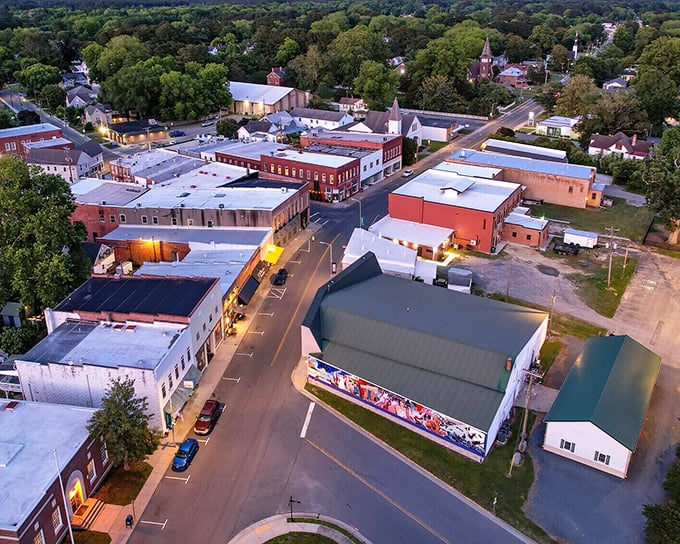 Charming homes with manicured lawns line Onancock's quiet streets, perfect for an evening constitutional.