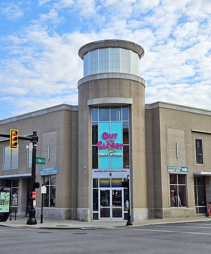 The corner location of Out of the Closet catches the perfect Columbus light. Shopping with a mission never looked so good!