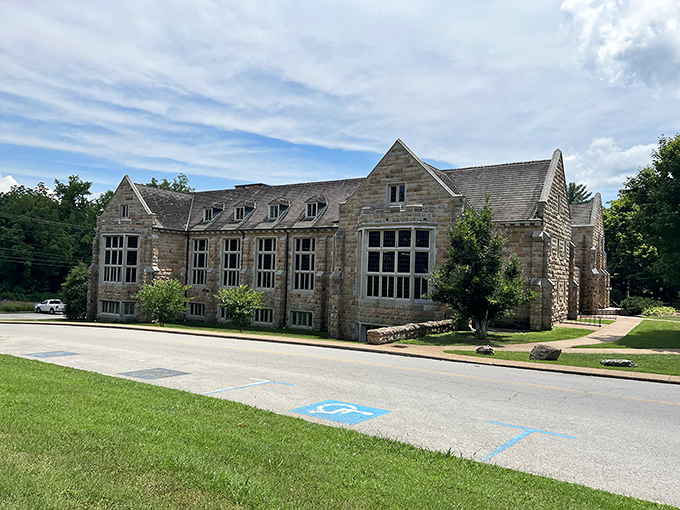 Gothic grandeur meets Southern sunshine at Sewanee, where this stone masterpiece stands like a European cathedral that somehow found itself happily transplanted to Tennessee hillsides.