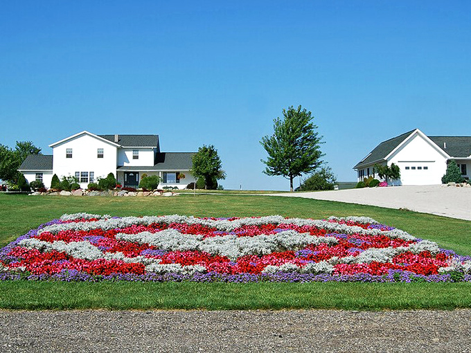 Shipshewana's flower gardens brighten every corner. The Amish may avoid vanity, but they sure know how to create beauty!