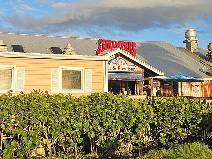 The metal roof keeps the rain out, but nothing can contain the flavor explosion happening inside this Stuart favorite.