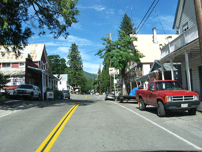 Sierra City's main drag is so perfectly preserved, you half expect to see gold miners strolling down the street checking their smartphones.