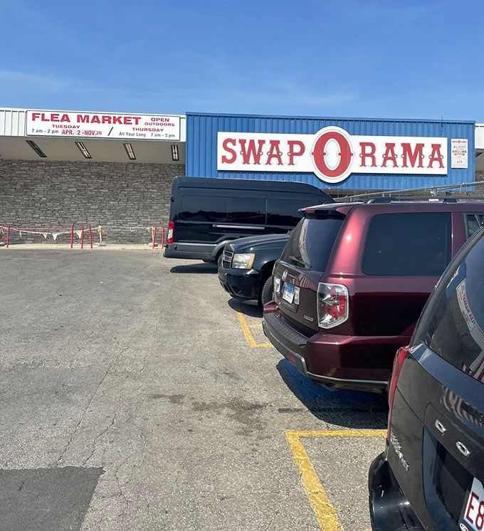 The parking lot's full for good reason&mdash;inside this blue building, yesterday's trends meet tomorrow's vintage finds in a bargain-hunter's paradise.