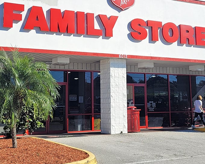 This spacious thrift store layout makes browsing comfortable for shoppers of all ages.