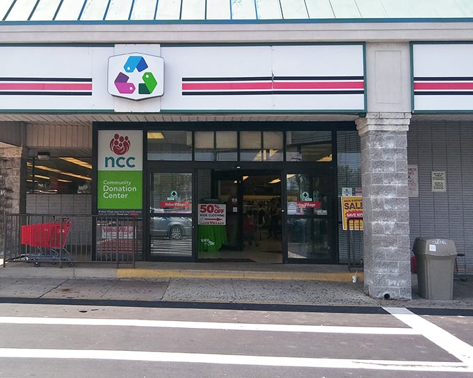 Behind these doors, the thrill of the hunt awaits. Value Village transforms shopping into a treasure expedition for the budget-conscious.