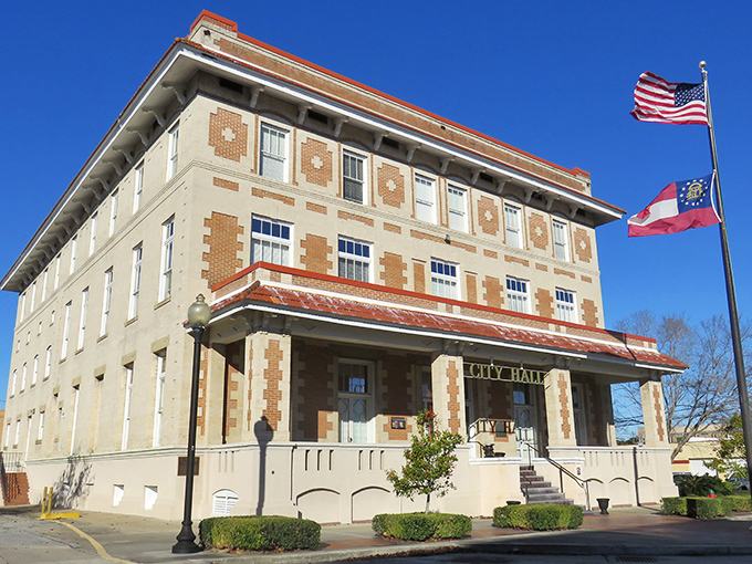 This historic building in Waycross has stood the test of time, much like the town's reputation for affordable living. 