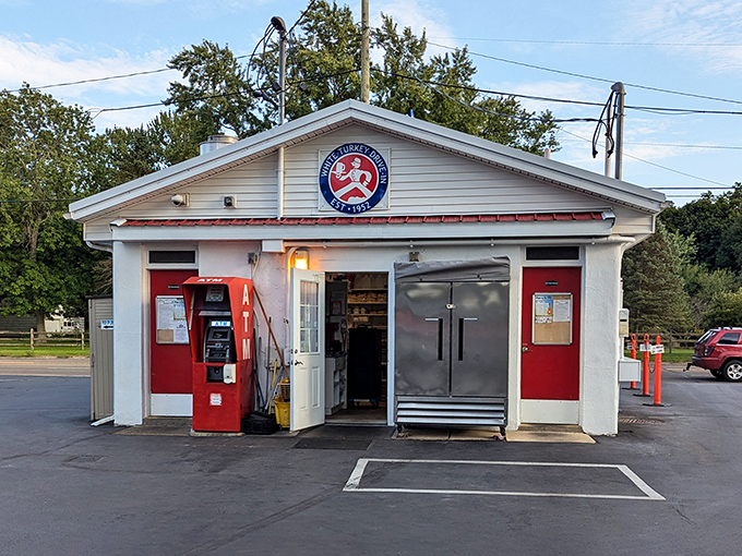 That iconic red and white building with the vintage running man logo &ndash; White Turkey is where nostalgia gets served with a side of fries.