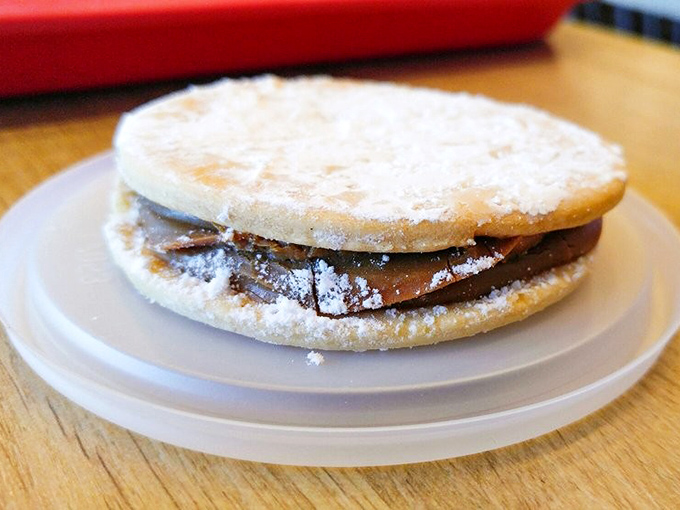 The alfajor cookie sandwich whispers sweet nothings to your taste buds. Dulce de leche nestled between shortbread&mdash;dessert doesn't get more comforting than this.