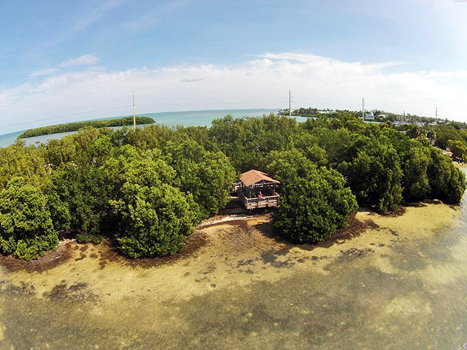 Bird's eye view of Anne's Beach reveals what the pelicans have known all along&mdash;this place is paradise from any angle.