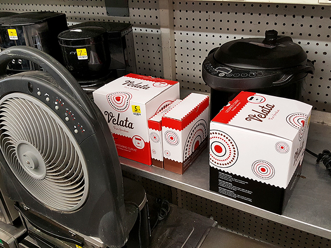 Kitchen appliances stand at attention, each with more life to give. That rice cooker might just be your ticket to perfect grains!