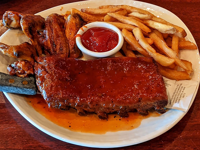 Ribs that pass the "fall off the bone but still have texture" test with flying colors. The kind of BBQ that requires extra napkins and zero shame.
