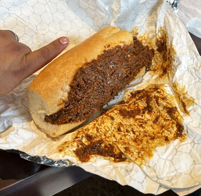 This isn't just a sandwich; it's a masterclass in beef preparation&mdash;tender, seasoned meat that's had a long, meaningful relationship with its gravy.