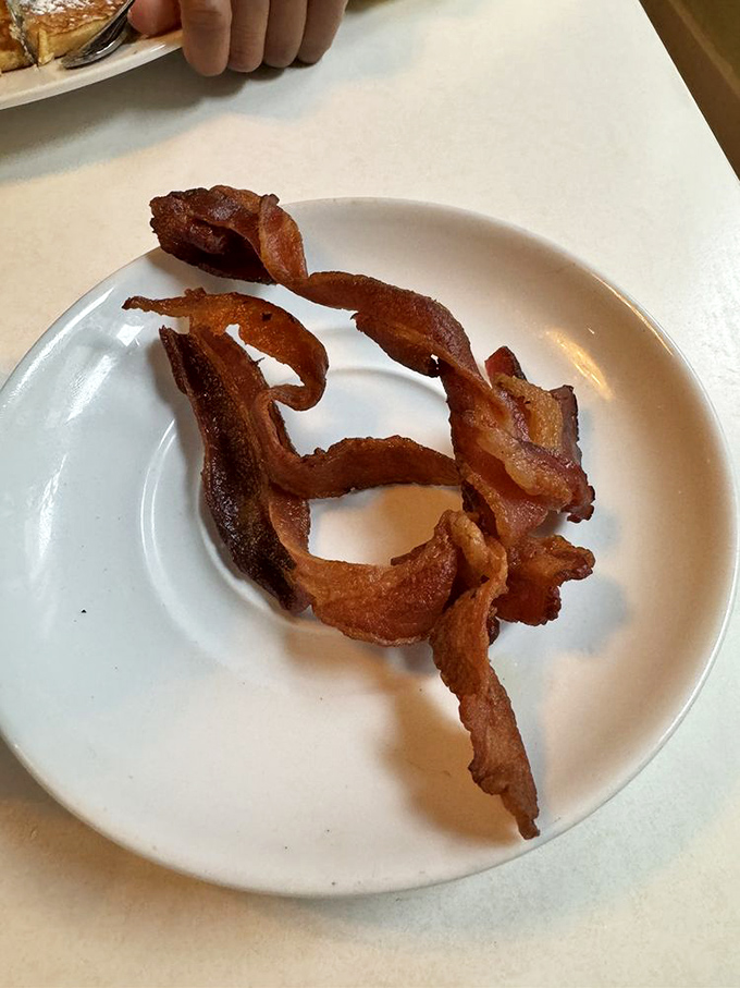 Bacon that's achieved the perfect balance between crisp and chewy &ndash; the breakfast equivalent of finding a parking spot right in front of your destination.
