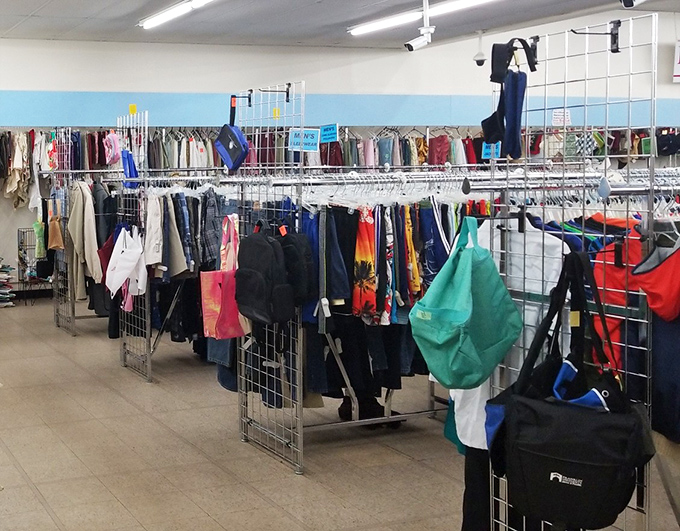 Clothing racks stretch toward the horizon like a textile landscape&mdash;each aisle a new adventure in personal style reinvention.