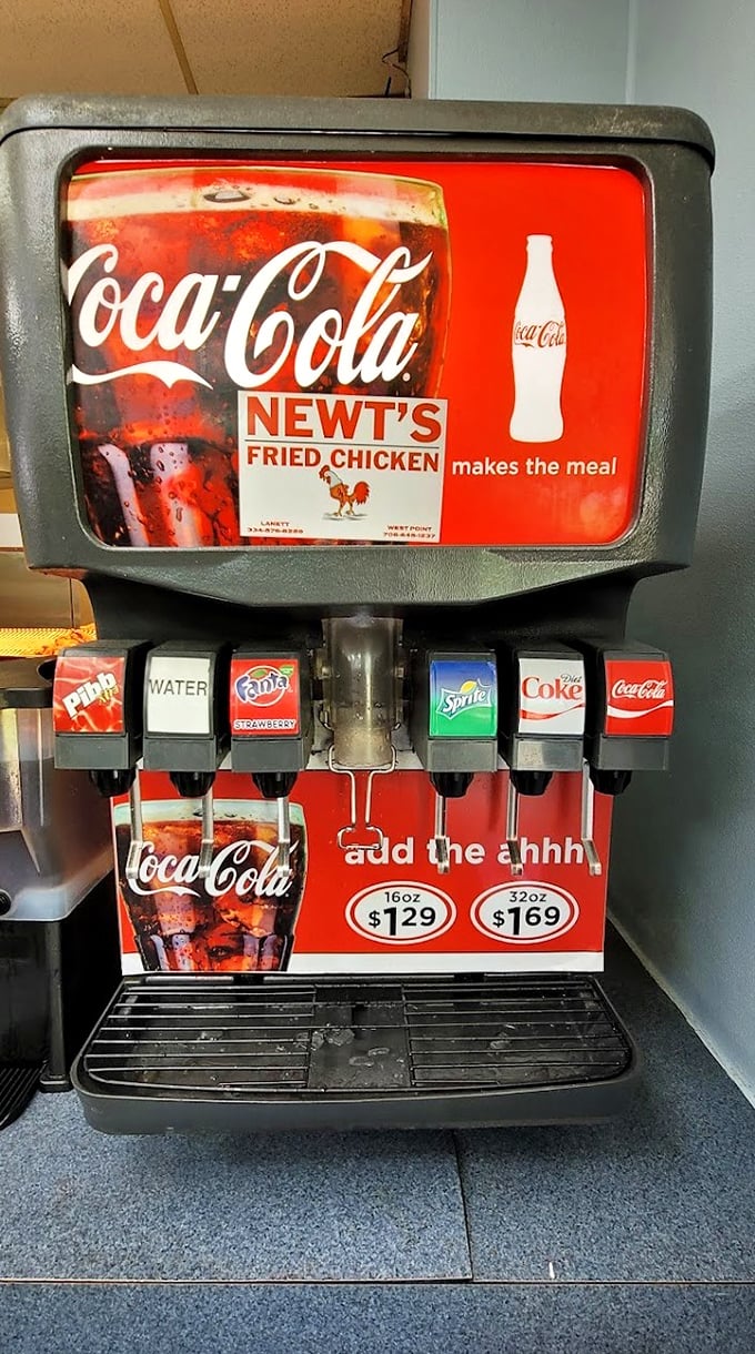 The Coca-Cola machine at Newt's - because what goes better with Southern fried chicken than Georgia's other famous export?