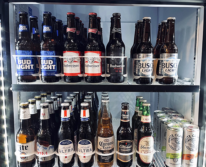 The beer fridge at Bandana's understands Missouri priorities &ndash; cold comfort for when the spicy sauce starts doing its dance.