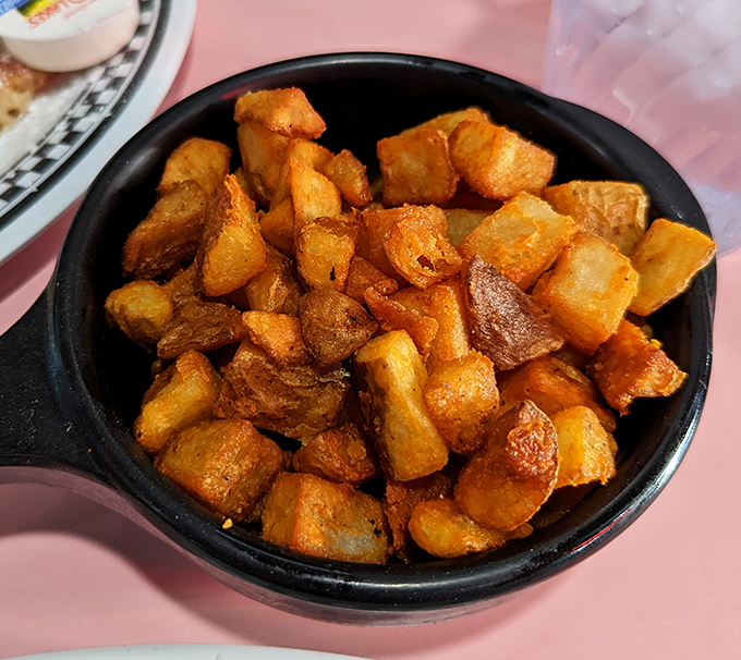 These aren't just breakfast potatoes; they're little golden nuggets of morning joy, crisped to perfection and ready for their moment.