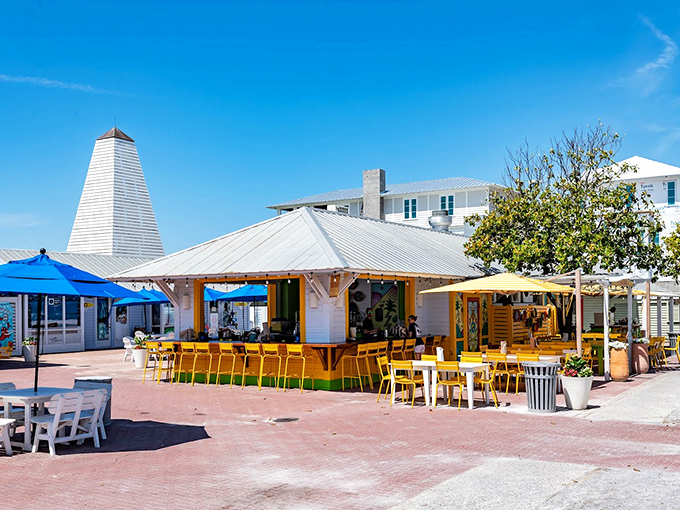 This cheerful restaurant with its sunny yellow chairs invites you to linger over seafood while contemplating life's big questions, like "Is it too early for key lime pie?"