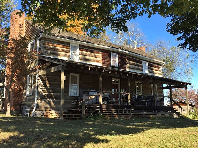 This log cabin at Cades Cove Museum whispers stories of pioneer resilience through its weathered logs&mdash;no WiFi, but plenty of authentic connection.