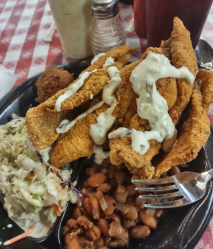 Thursday's catfish special arrives dressed to impress with all the fixings your heart desires.