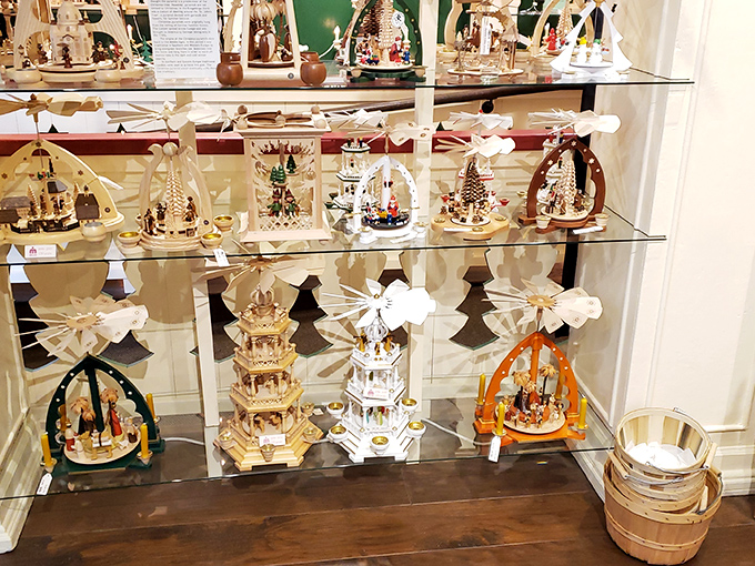 These wooden Christmas pyramids are engineering marvels&mdash;candle heat spins the propellers, bringing miniature carved scenes to life.