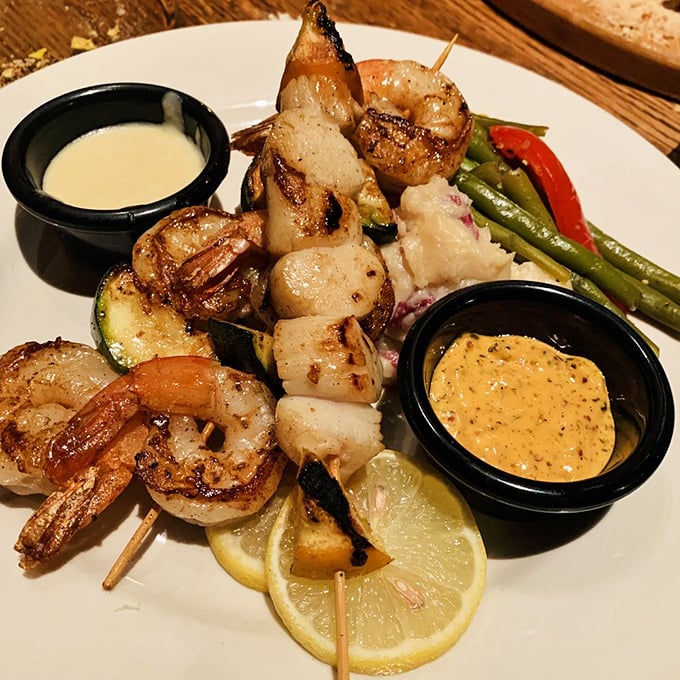 Seafood and vegetables in perfect harmony. These skewers prove Saskatoon isn't just about meat&mdash;they respect anything that can be kissed by flame.