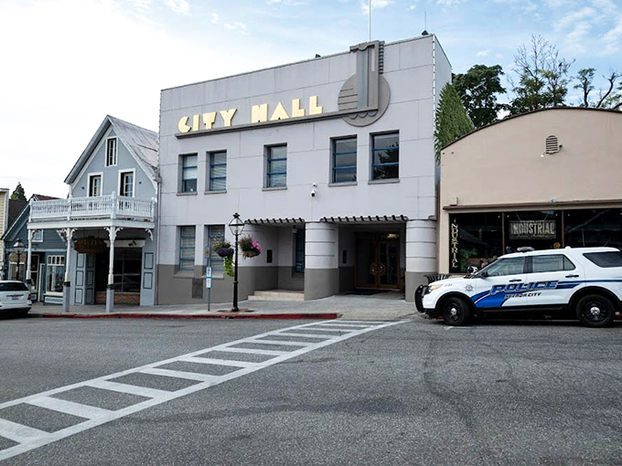 The Art Deco City Hall gleams in the California sunshine. Even municipal buildings have personality in this Sierra foothills treasure.