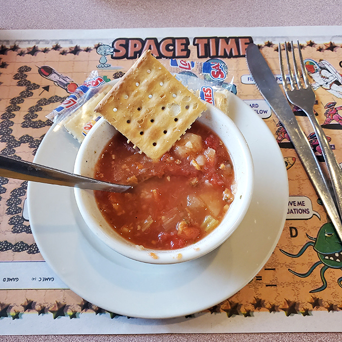 Creamy clam chowder that warms the soul and proves this kitchen's talents extend beyond breakfast excellence.