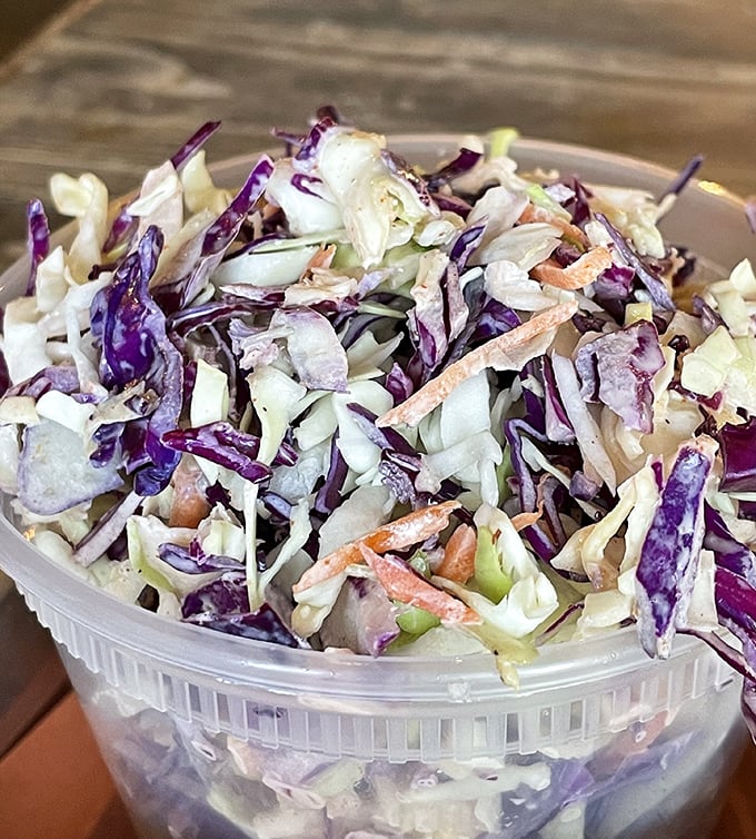 Not just another slaw &ndash; this vibrant, crunchy creation provides the perfect acidic counterpoint to all that rich meat. Vegetables never had it so good.