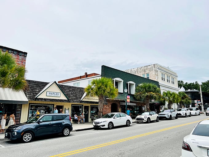 Mount Dora's commercial district blends Florida's tropical vibe with small-town Americana—where else can you shop for antiques while palm trees sway overhead?
